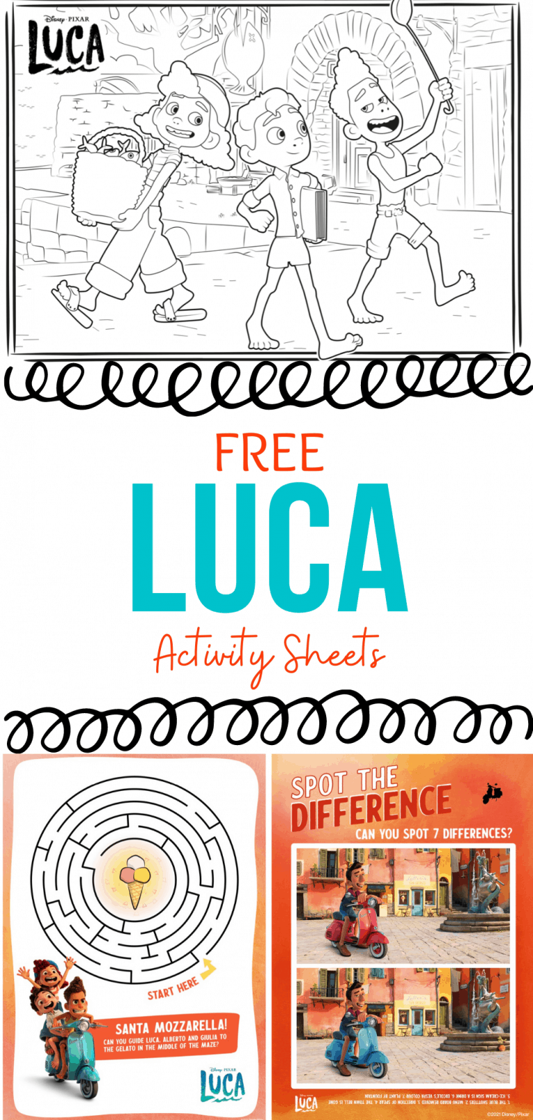 Get This FREE Luca Activity Packet! - We Got The Funk